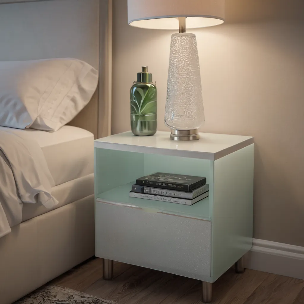 Frosted Glass Nightstands: Style and Functionality